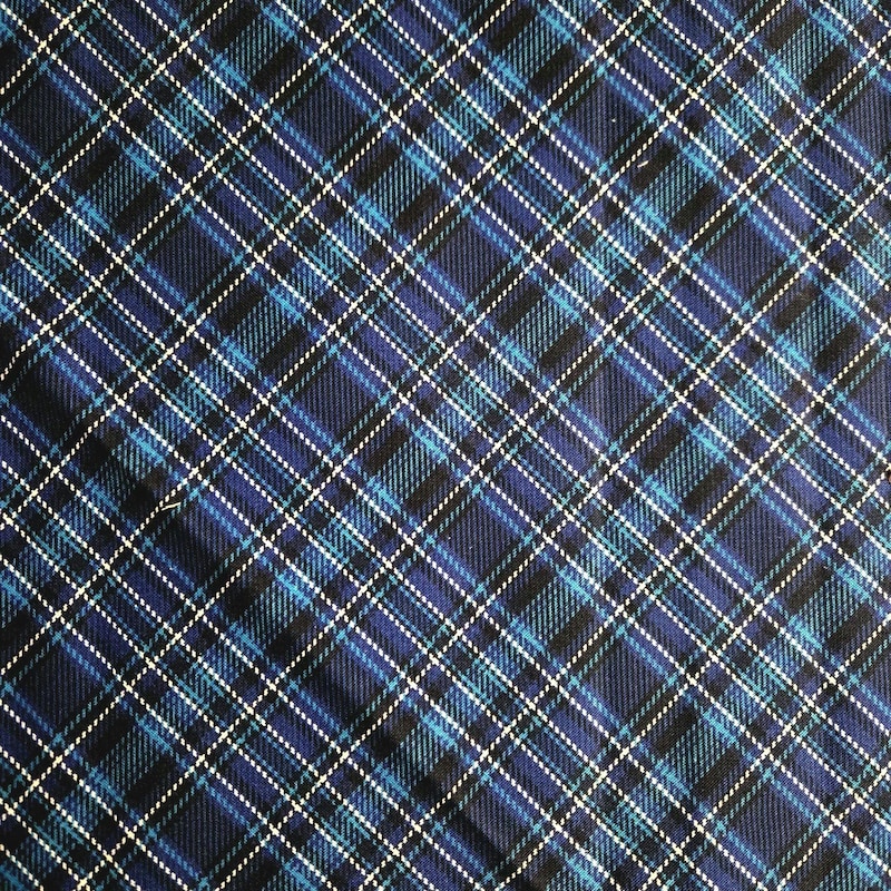 Blue Plaid Fabric - Etsy
