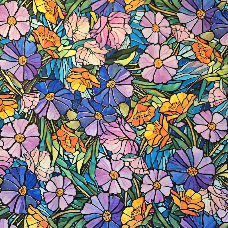 Stained Glass Fabric - Etsy