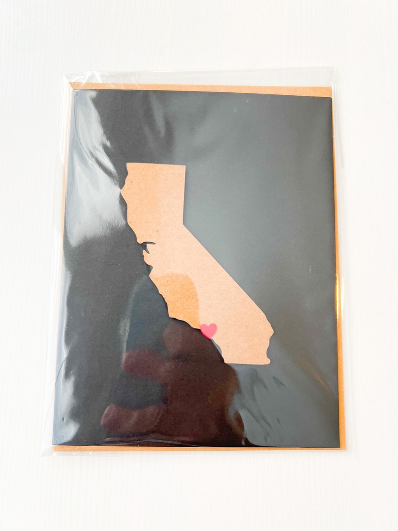 California Love Card, Long Distance Relationship Gift - Etsy
