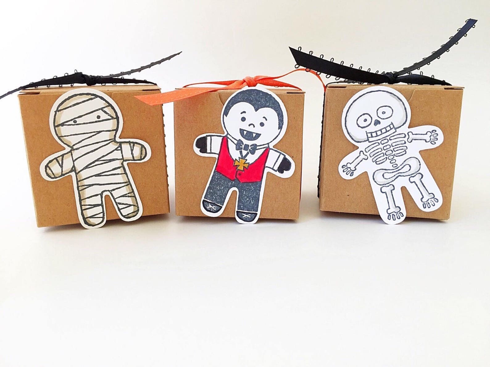 Halloween Treat Boxes-halloween Treat Bagshalloween Candy - Etsy