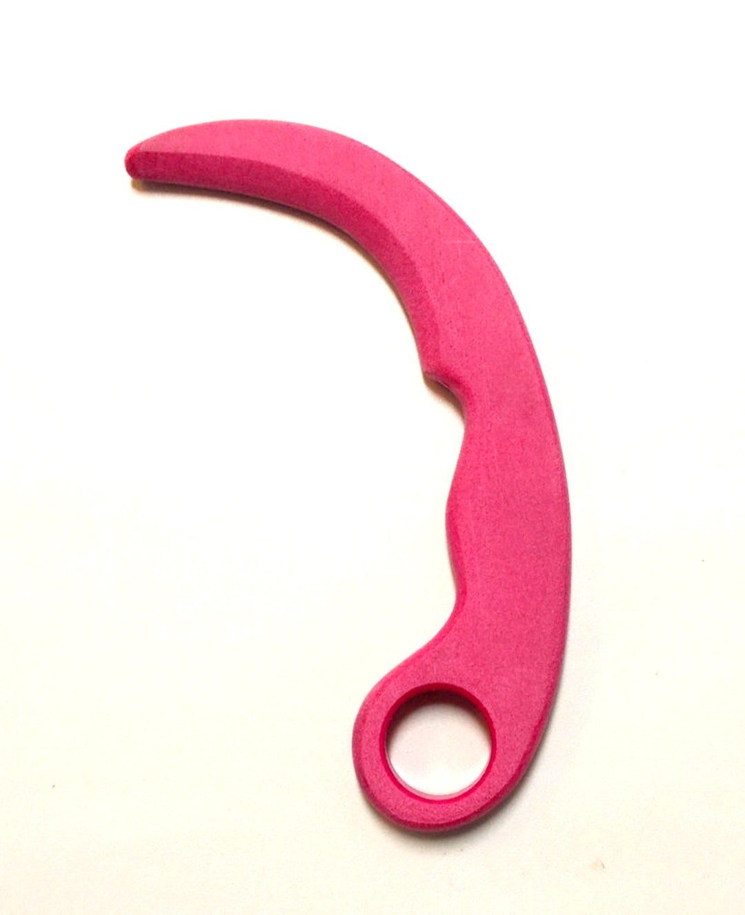 Training Karambit Pink Polypropylene Full Tang Fixed Blade Knife Tiger ...
