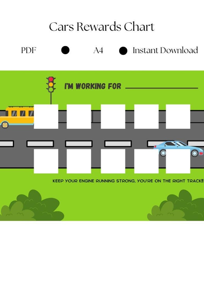 Reward Chart, Token Economy, Cars, Token Board, Behaviour Chart, Autism ...