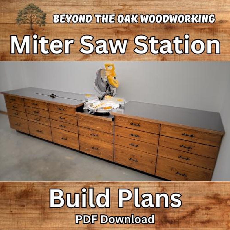 Miter Saw Station Build Plans | PDF Download - Etsy