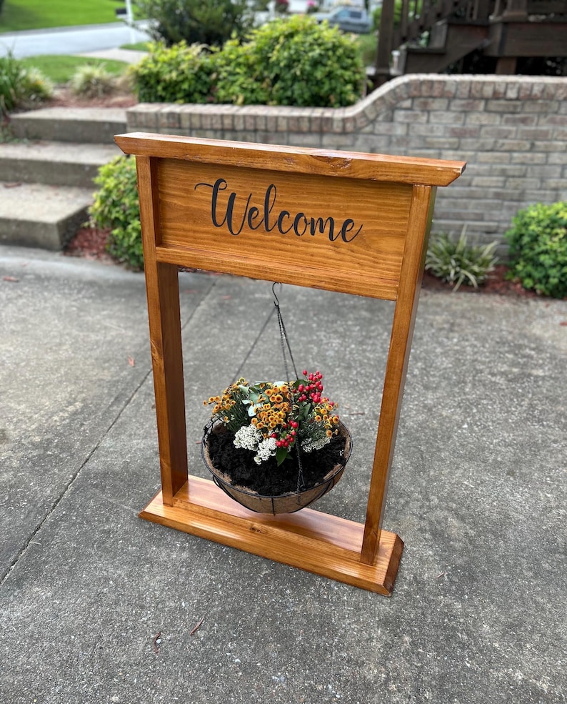 Welcome Planter Stand Plans || PDF Download - Etsy