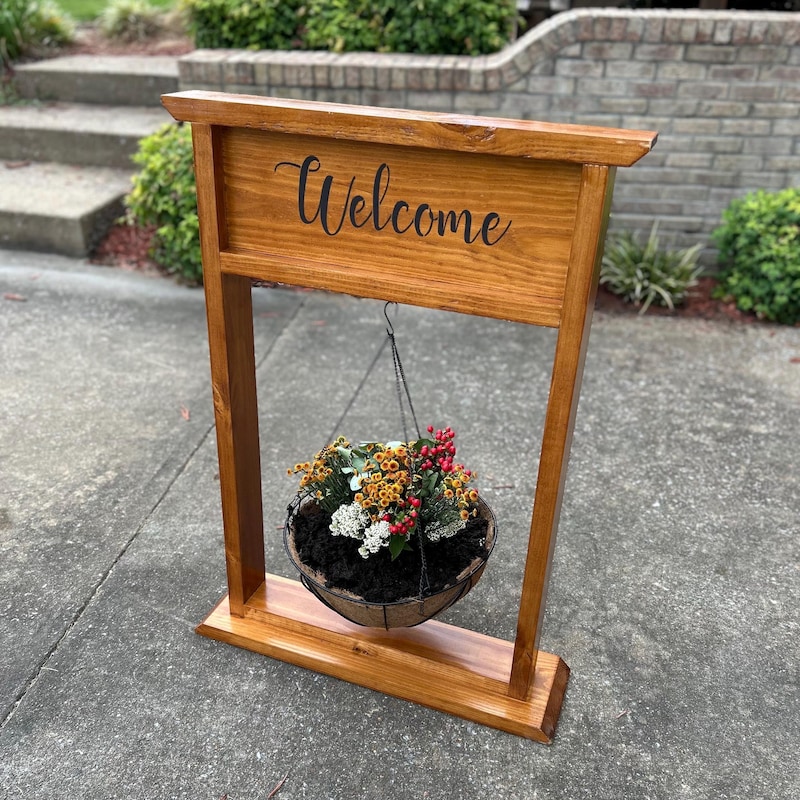 Porch Stand With Flower Box - Etsy