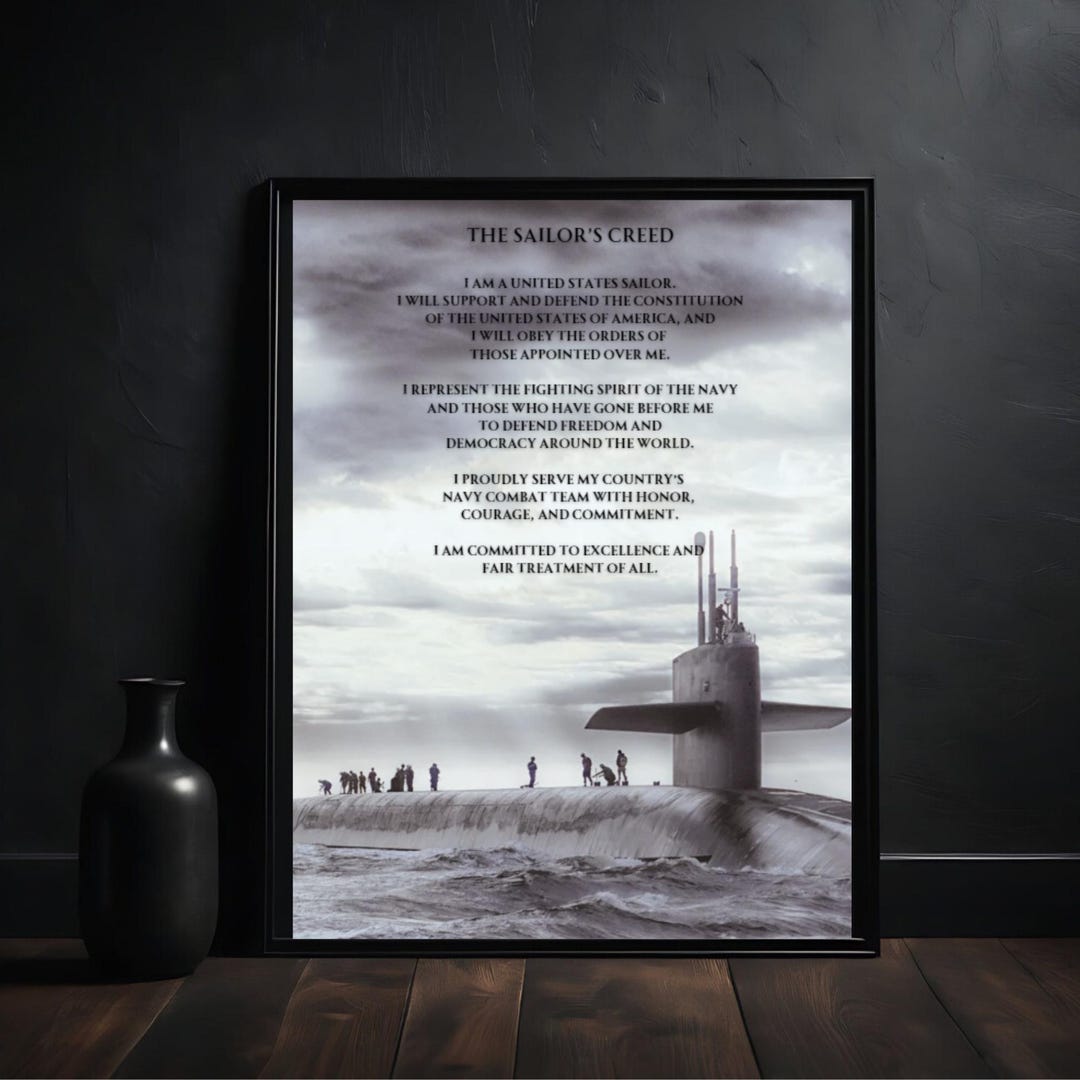 U.S. Naval Submarine. Navy Sailor's Creed. Naval Art. Navy History ...