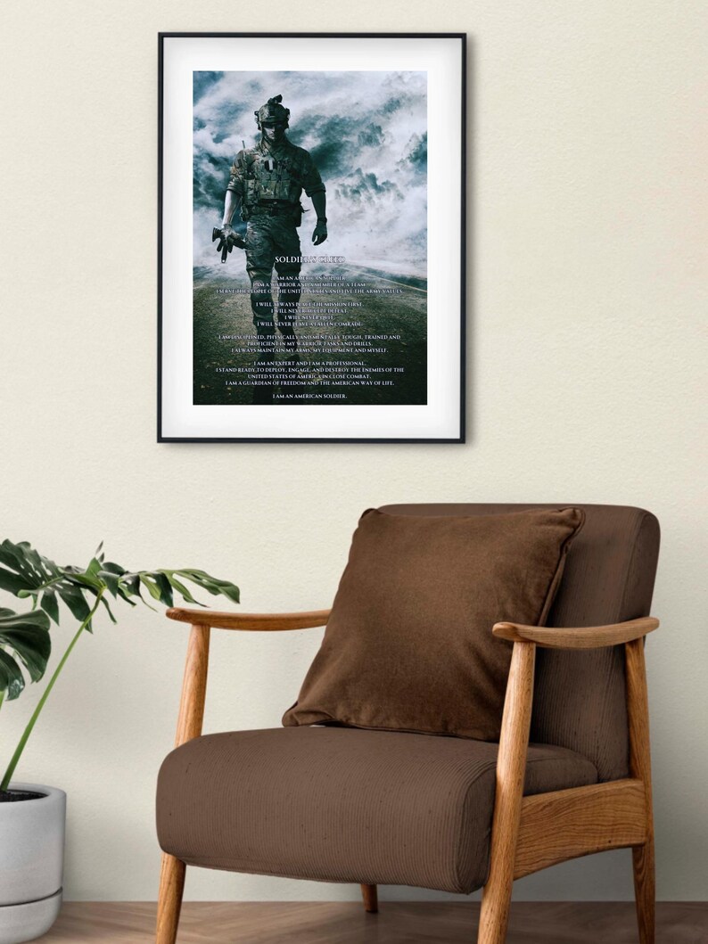 U.S. Army Soldier's Creed Army Soldier Military America - Etsy