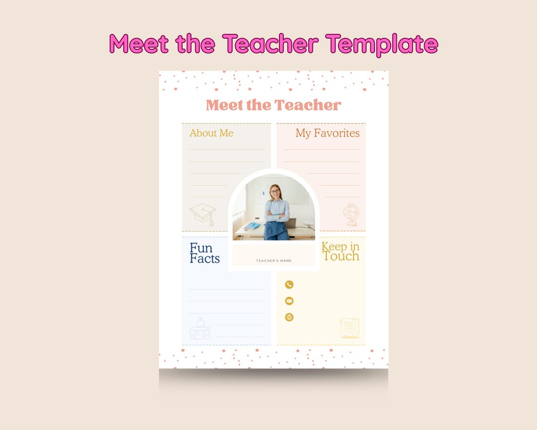 Editable Meet the Teacher Welcome Letter Template - Etsy