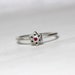 Cute Ruby Star Flower Stacking Ring Genuine Pink Red July - Etsy