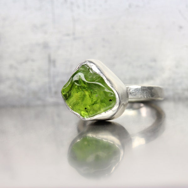 Rough Gemstone Ring - Etsy