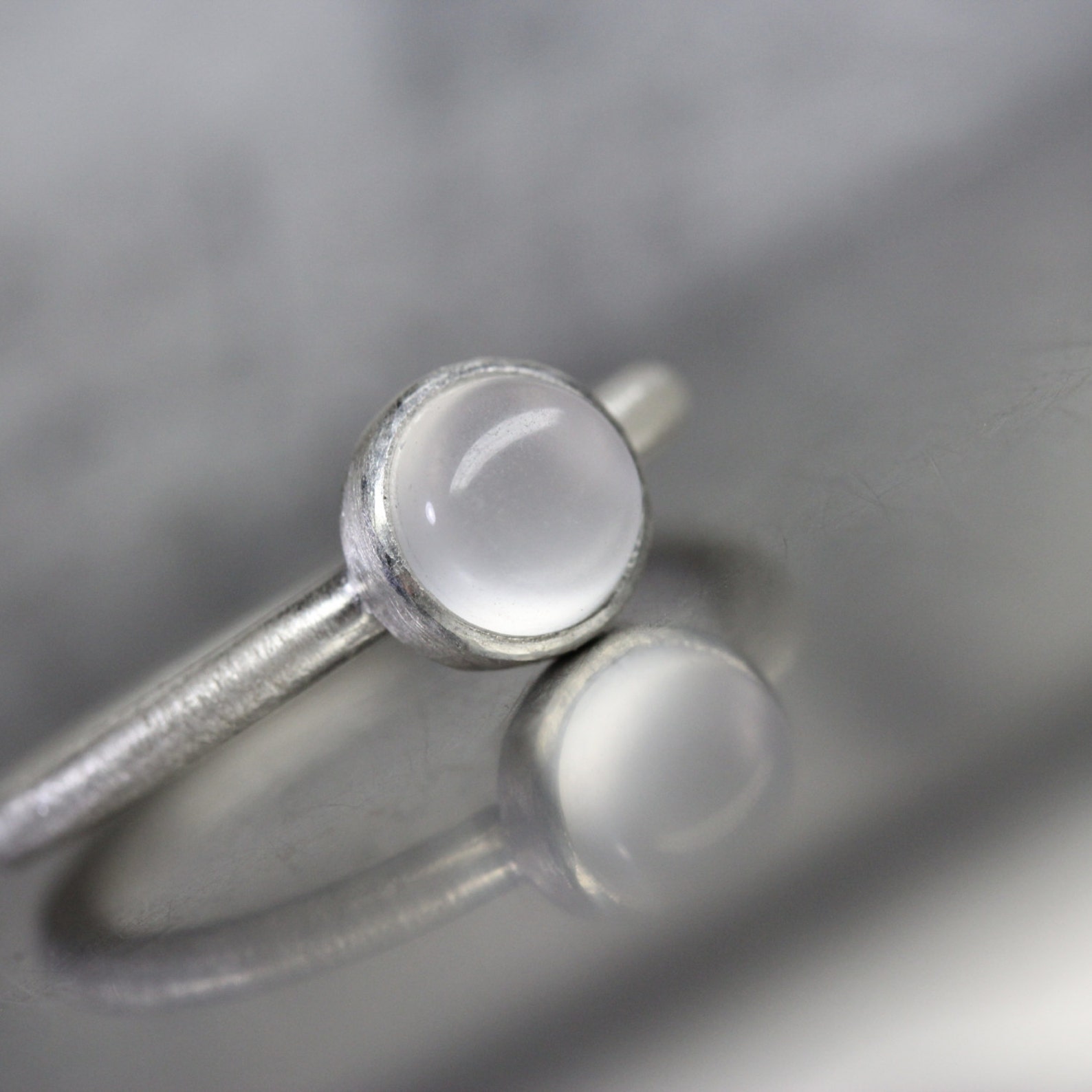 Rare Arizona Moon Quartz Ring Modern Sterling Silver Setting Magical ...