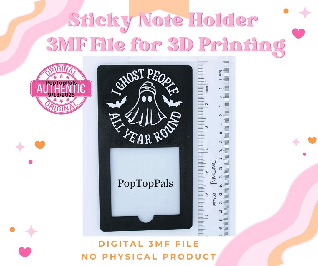 Funny Halloween Ghost Themed Sticky Note Holder: Digital Download - 3MF ...