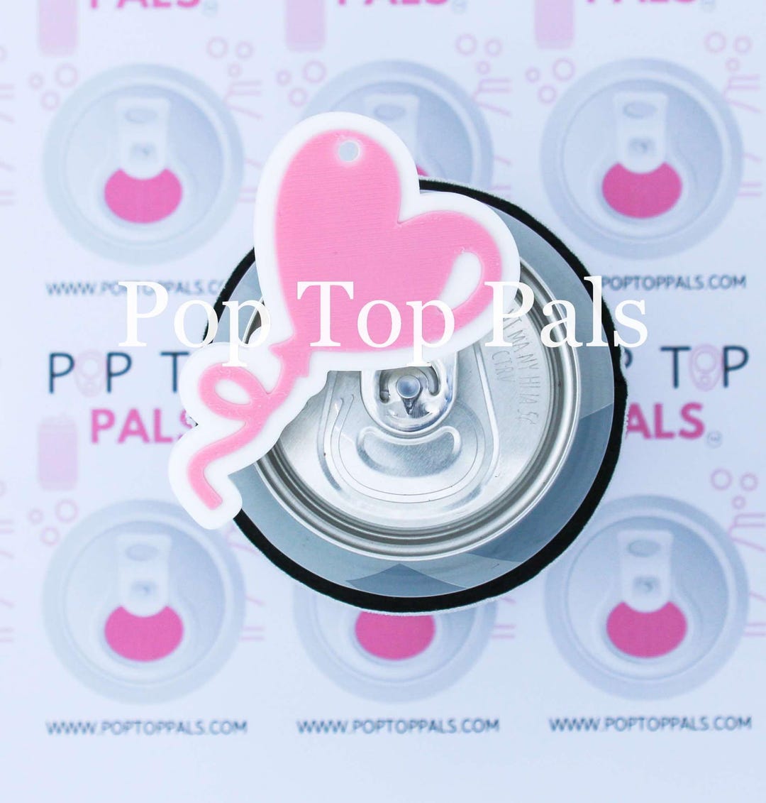 Pop Top Pal - Valentine Heart Balloon Soda Can Tab Opener, Pop Top ...