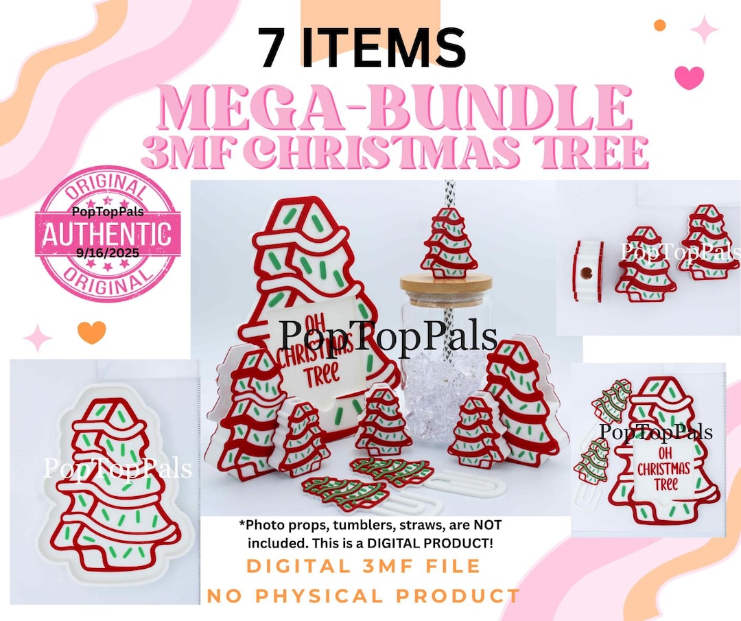 Cute Christmas Tree Mega Bundle - Digital Download 3MF File for 3D ...