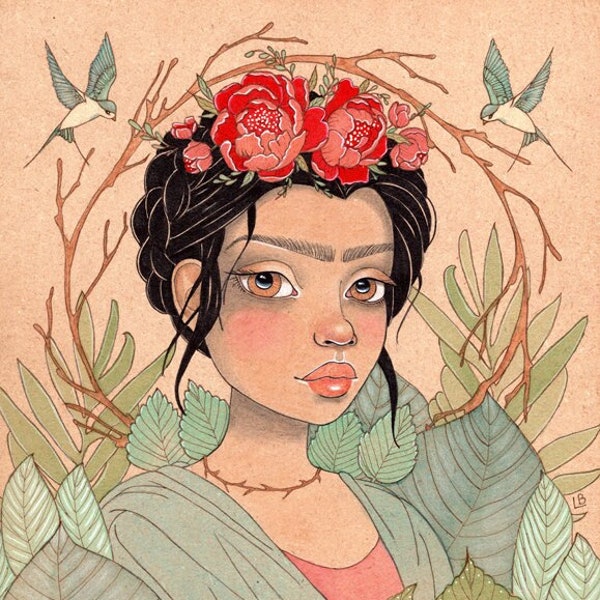 Frida Watercolor - Etsy Frida Watercolor - Etsy