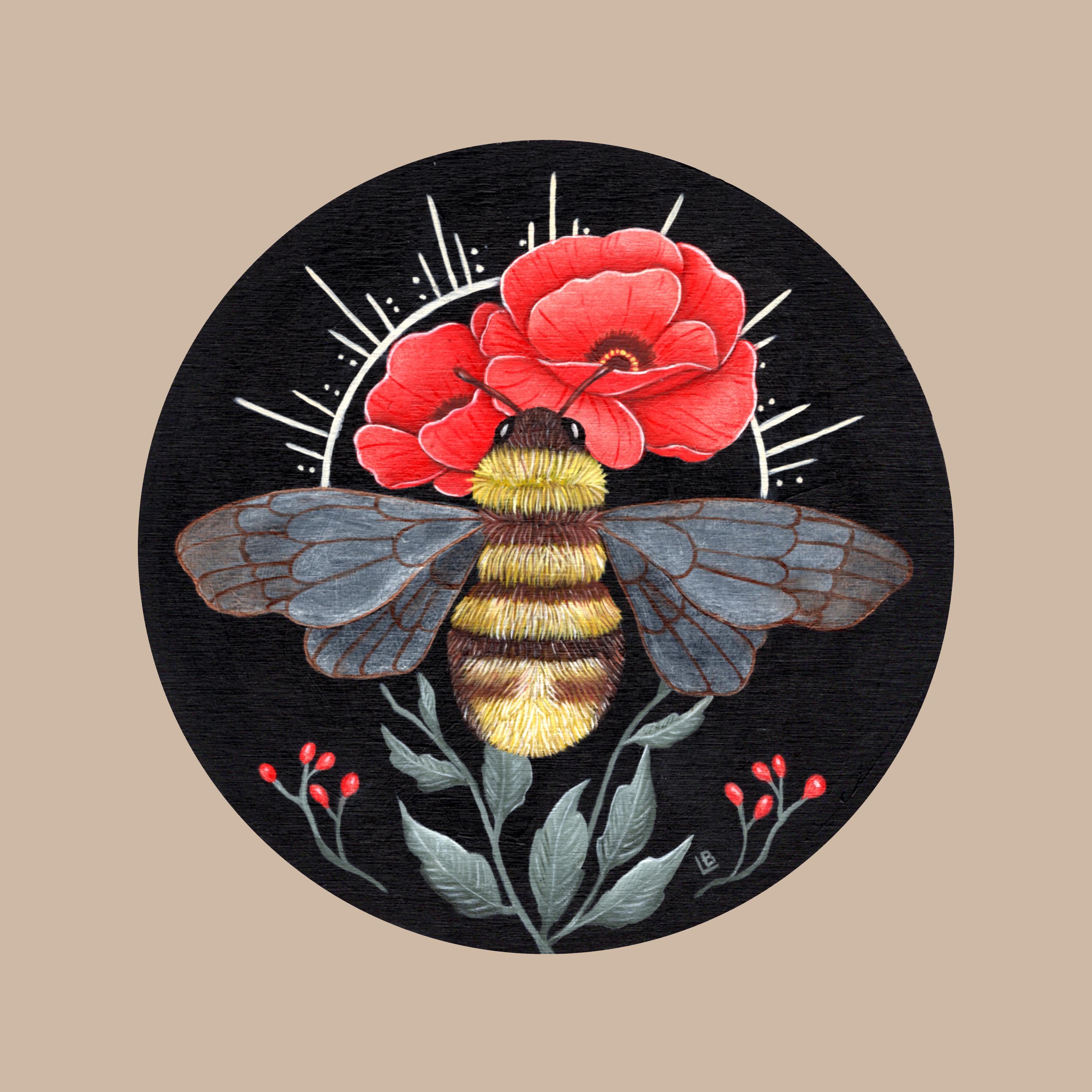 Bloom Bee Original Art Giclee Fine Art Print Free Shipping - Etsy