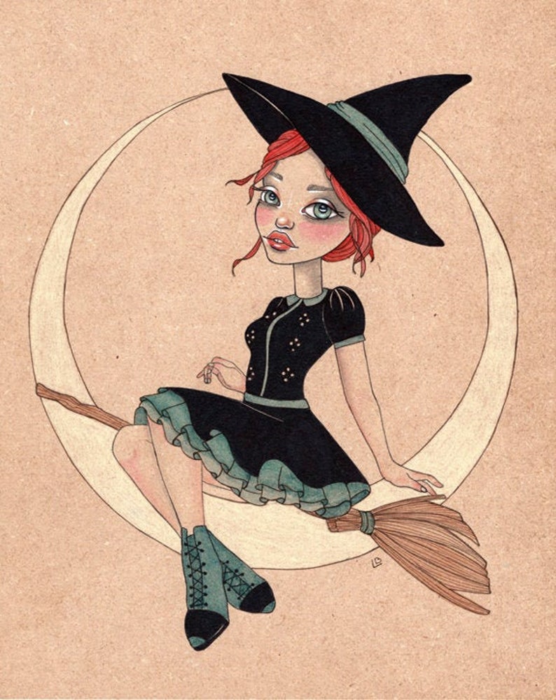 Dorcas Vintage Inspired Witch Fine Art Print 8x10 - Etsy