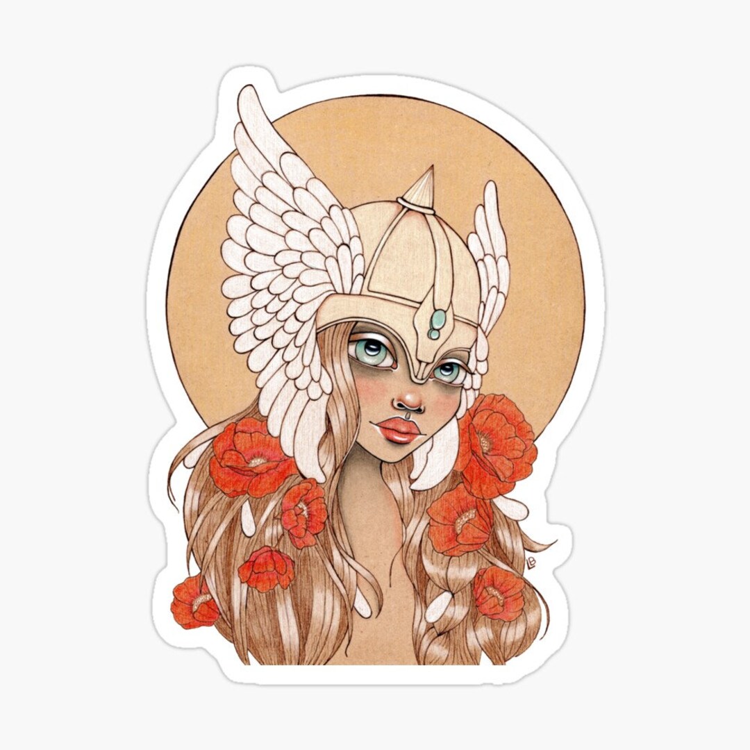 Valkyrie, Feathers, Vinyl Sticker! Free Shipping! - Etsy