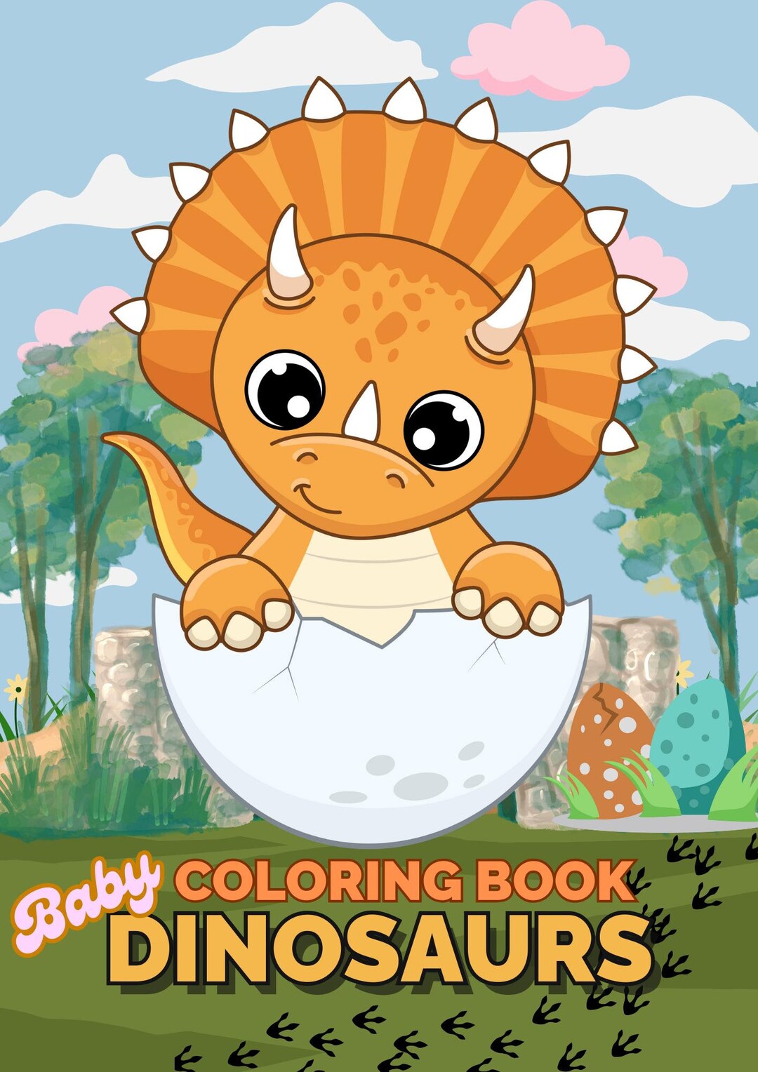 Baby Dino Coloring Book – Printable Fun for Kids - Etsy