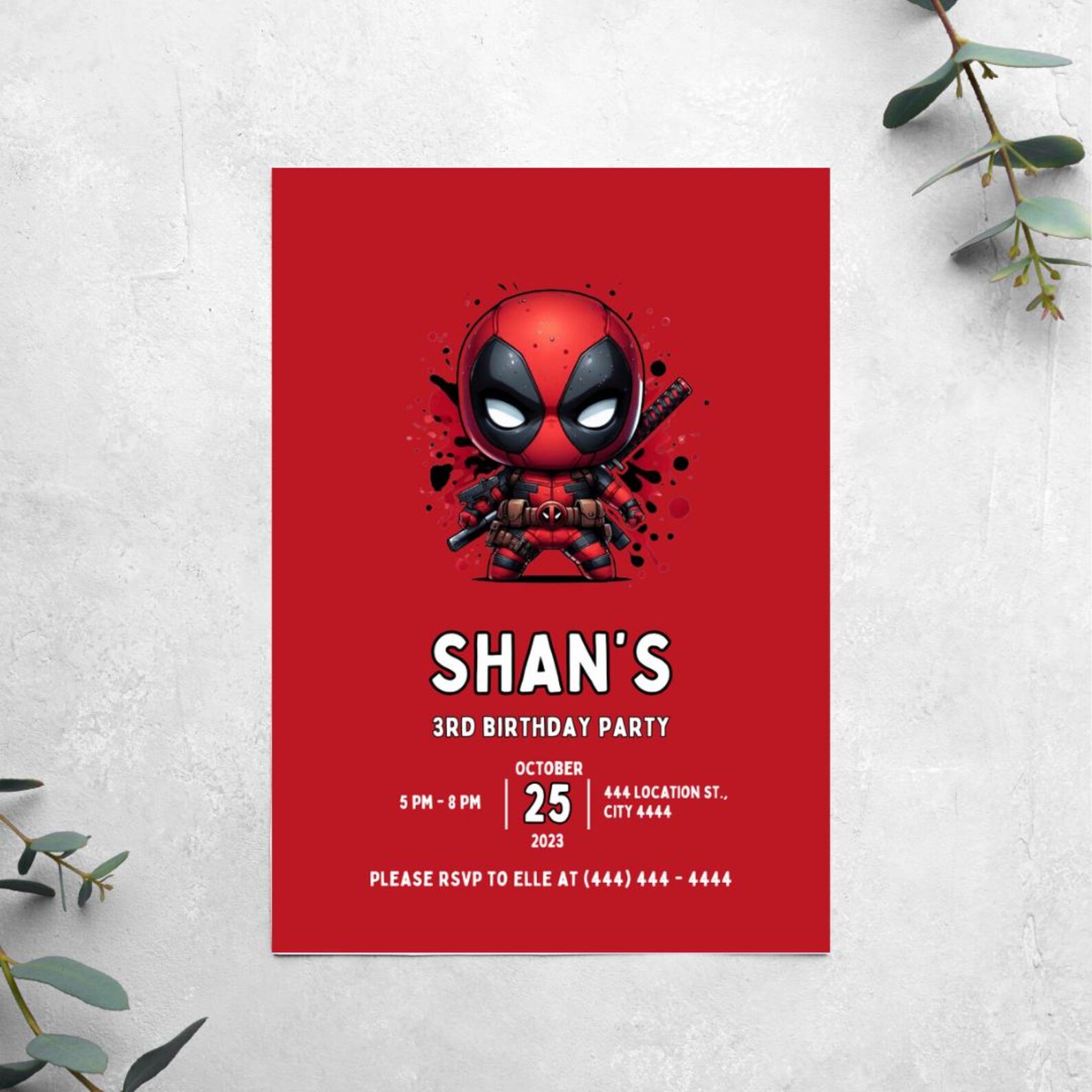 Birthday Invitation Digital Download Printable Invites Editable ...