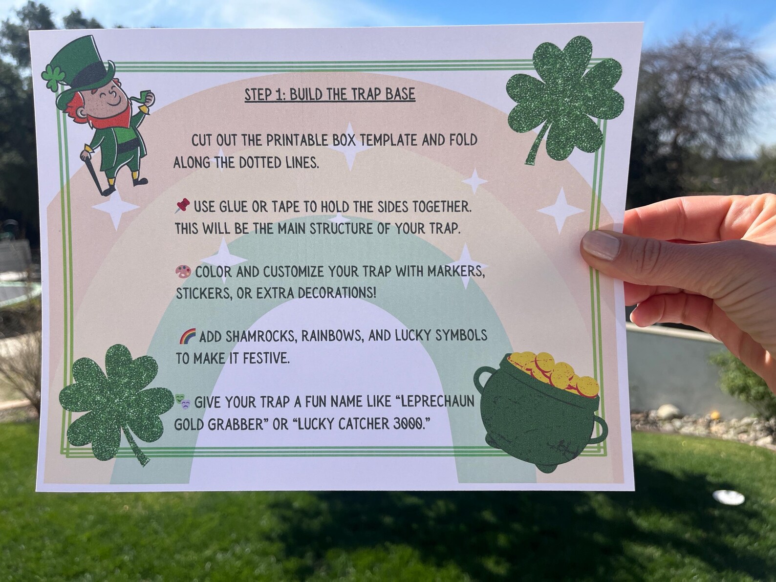 Leprechaun Trap Printable: St. Patrick's Day Kids Activity (instant ...