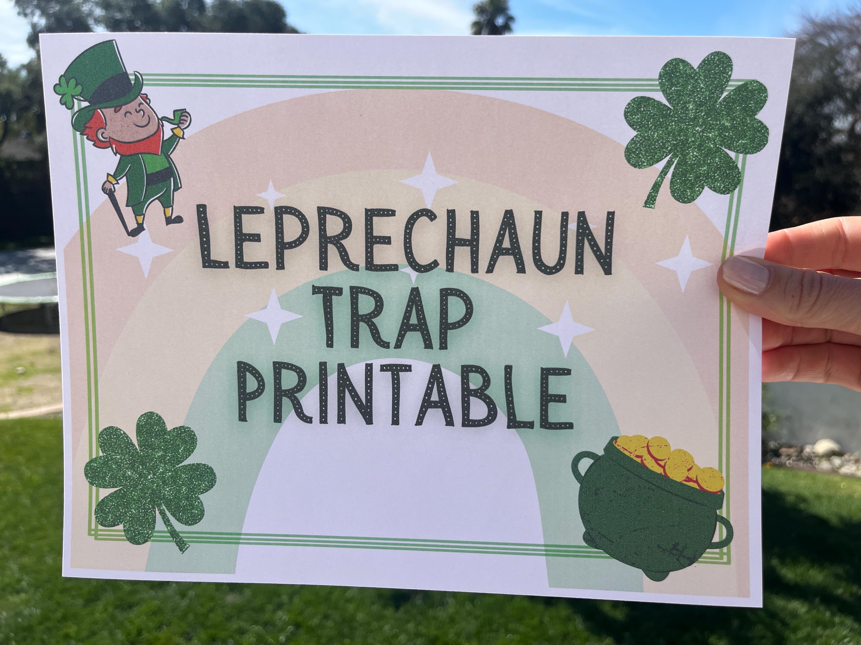 Leprechaun Trap Printable: St. Patrick's Day Kids Activity (instant ...