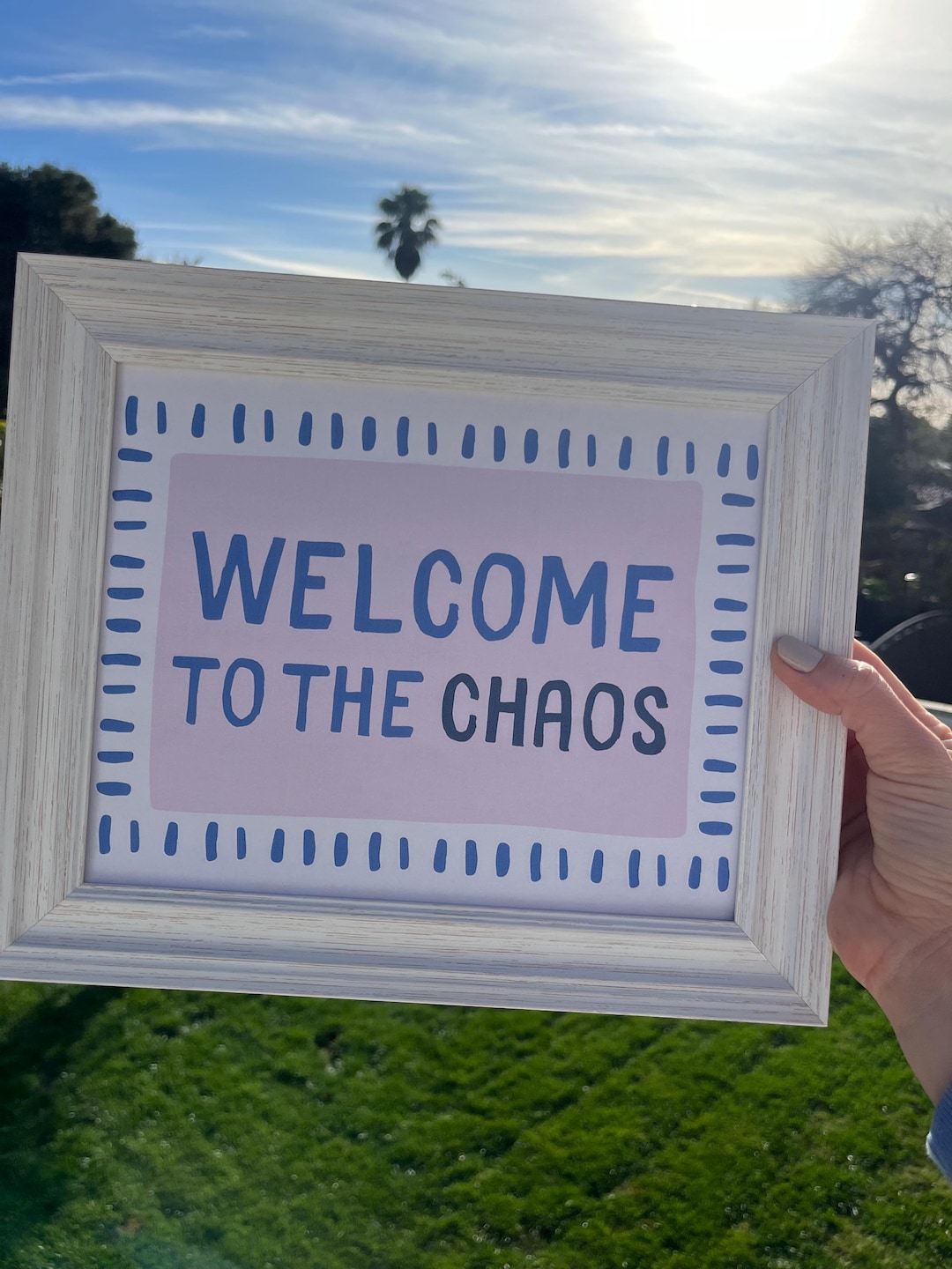 Welcome to the Chaos Digital Print | Funny Home Decor | Playroom Wall ...