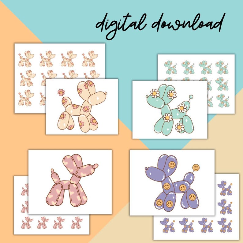 Balloon Animal Party Games: Retro Birthday Activities (PDF Download) - Etsy