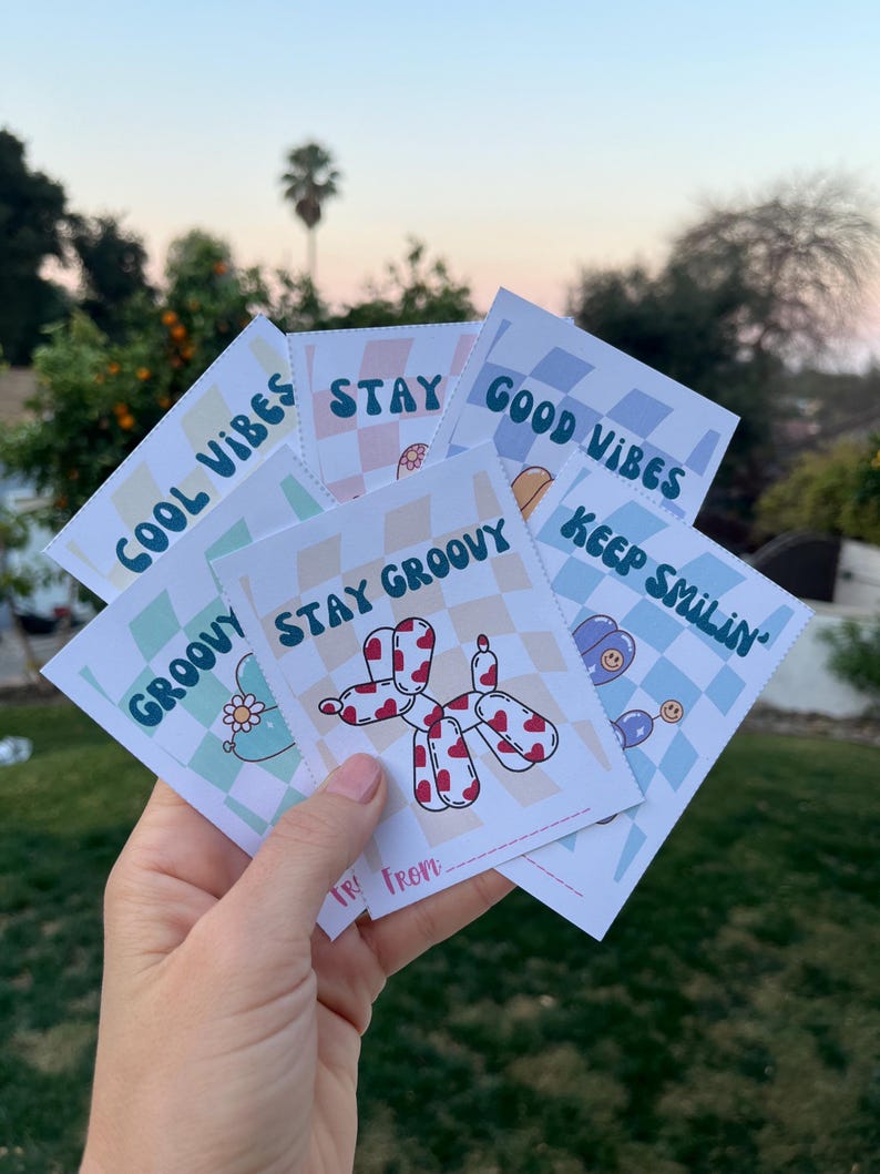 Groovy Balloon Dog Valentines Exchange Cards for Kids, Classroom ...