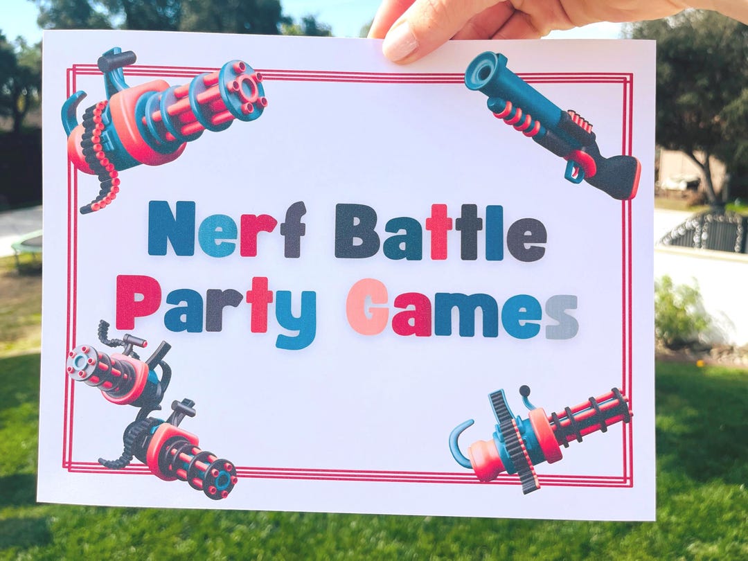 Nerf Blaster Party Games – Printable Target Practice, Obstacle Course ...