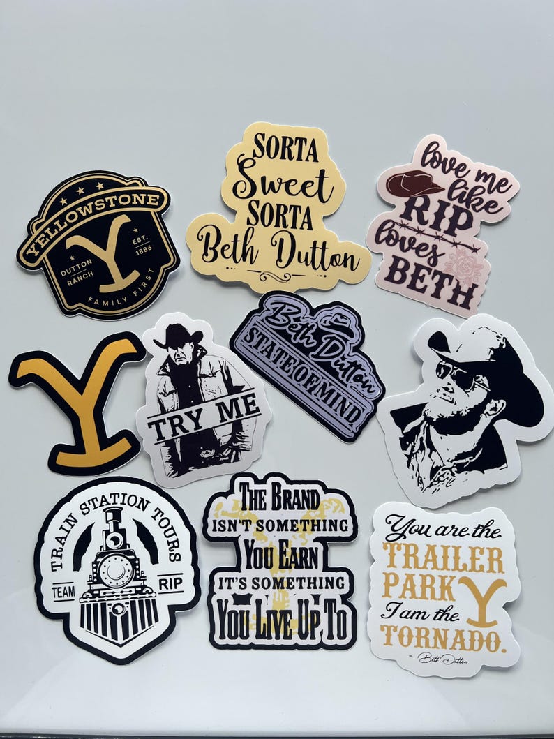 Yellowstone Tv Series Vinyl-laminated Sticker Cute Sticker Custom ...