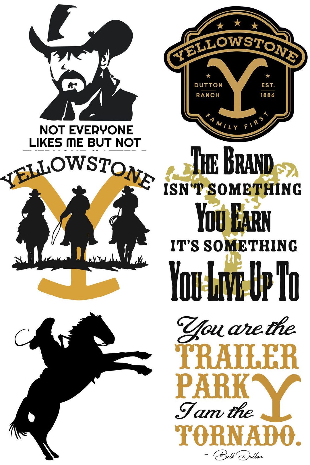 Yellowstone Tv Series Digital Download 300 Dpi Vinyl Sticker Cute ...