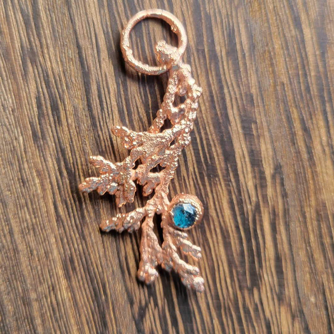 Gemstone Jewelry, Leaf Pendant With Kyanite Gem, Gift Under 50 ...