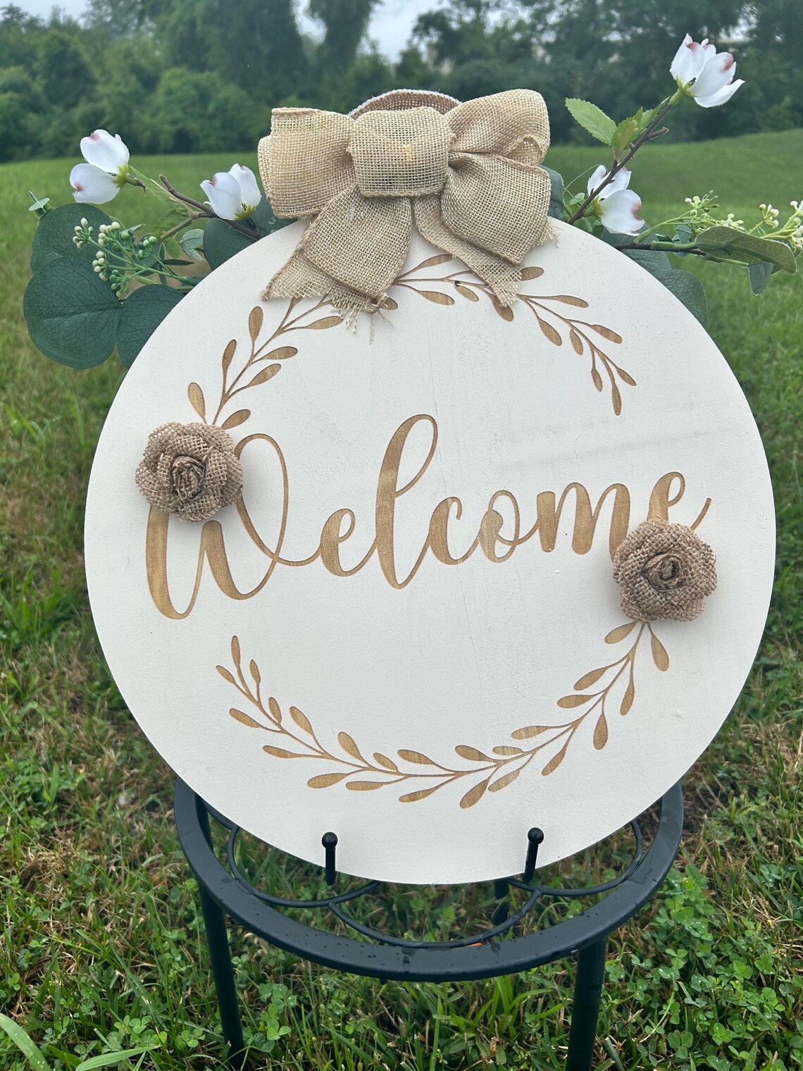 Welcome Door Hanger, Door Hanger, Wall Sign, Hanging Wall Sign, Wood ...