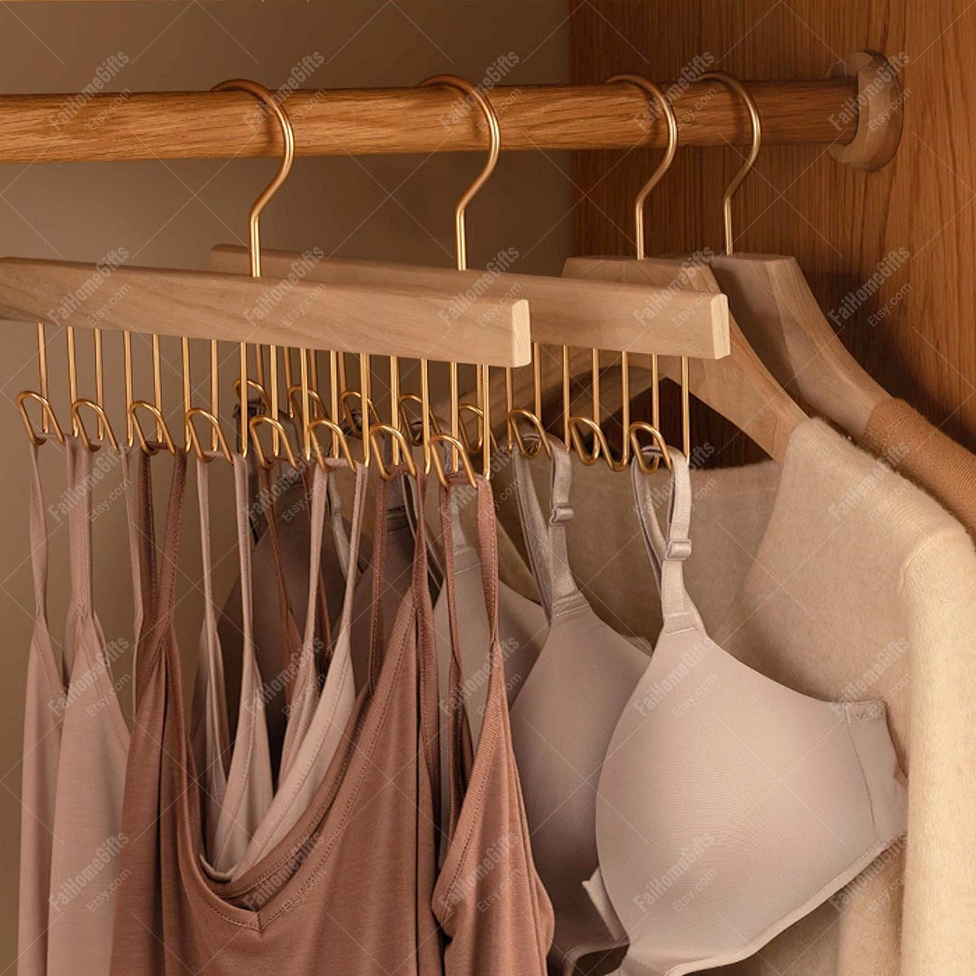 Solid Wood Tie Rack, Cedar Wood Scarf Hanger, Multi-functional Hanger ...