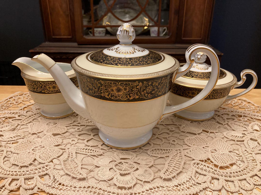 Vintage Noritake Goldlea Tea Set - Etsy