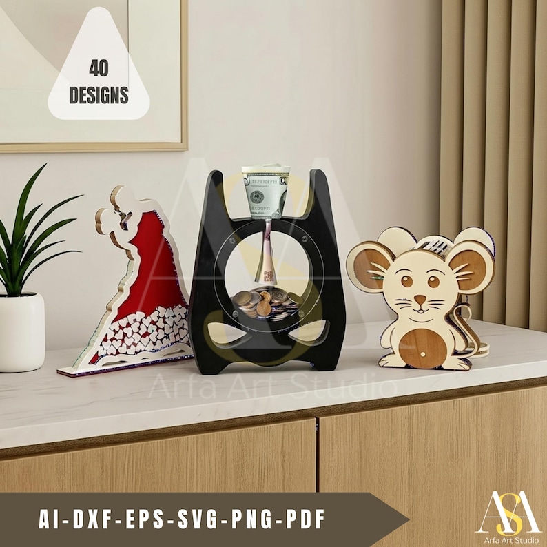 Money Box SVG Bundle | Piggy Bank Laser Cut Files | Wooden Savings Box ...