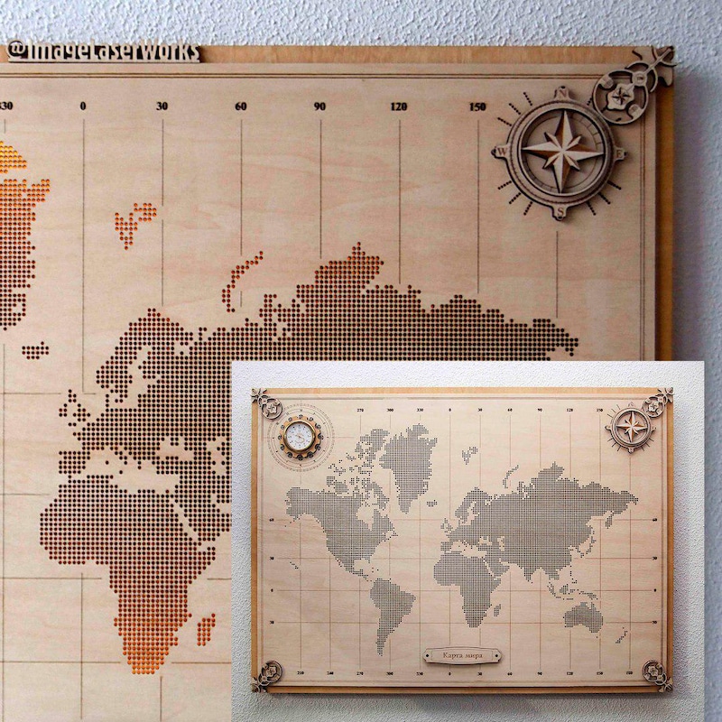 Wooden Compass Wall Art - Etsy