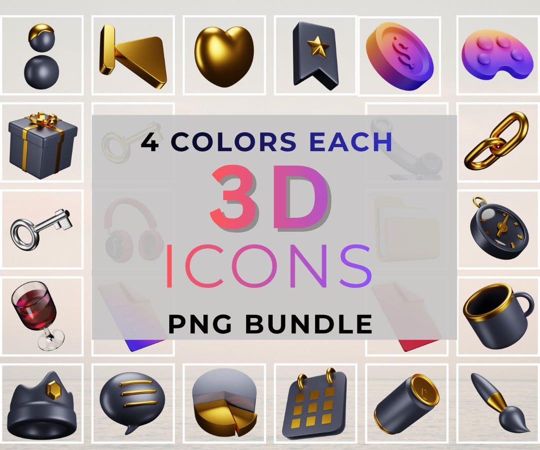 Mega 3D Icon Pack 122 Folders PNG Icons Bundle App, Web & UI Design ...