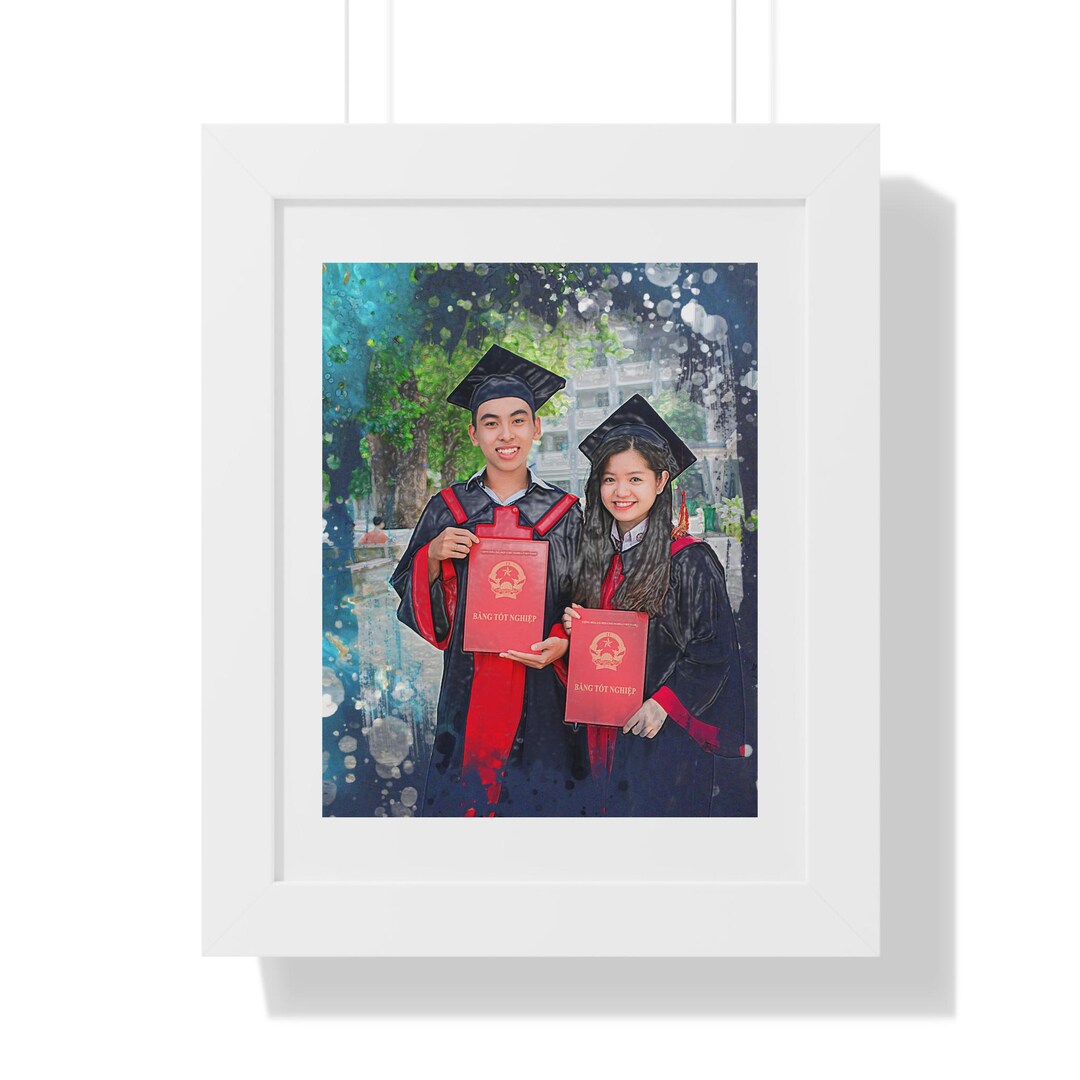 Graduation Portrait From Photo - Custom Watercolor Painting ...