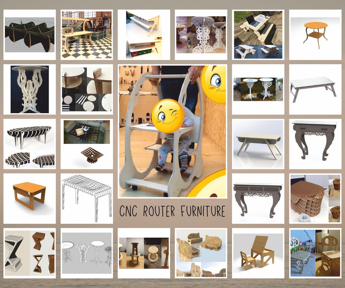 CNC Router Furniture Files | Dxf Svg Ai Cdr Eps Png | Laser Cut Files ...
