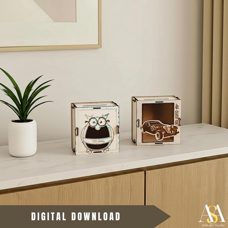 Money Box SVG Bundle | Piggy Bank Laser Cut Files | Wooden Savings Box ...