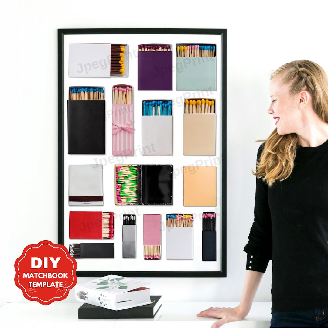 BLANK MATCHBOOK Template | DIY Large Customized Matchbox Art | Matchbox ...
