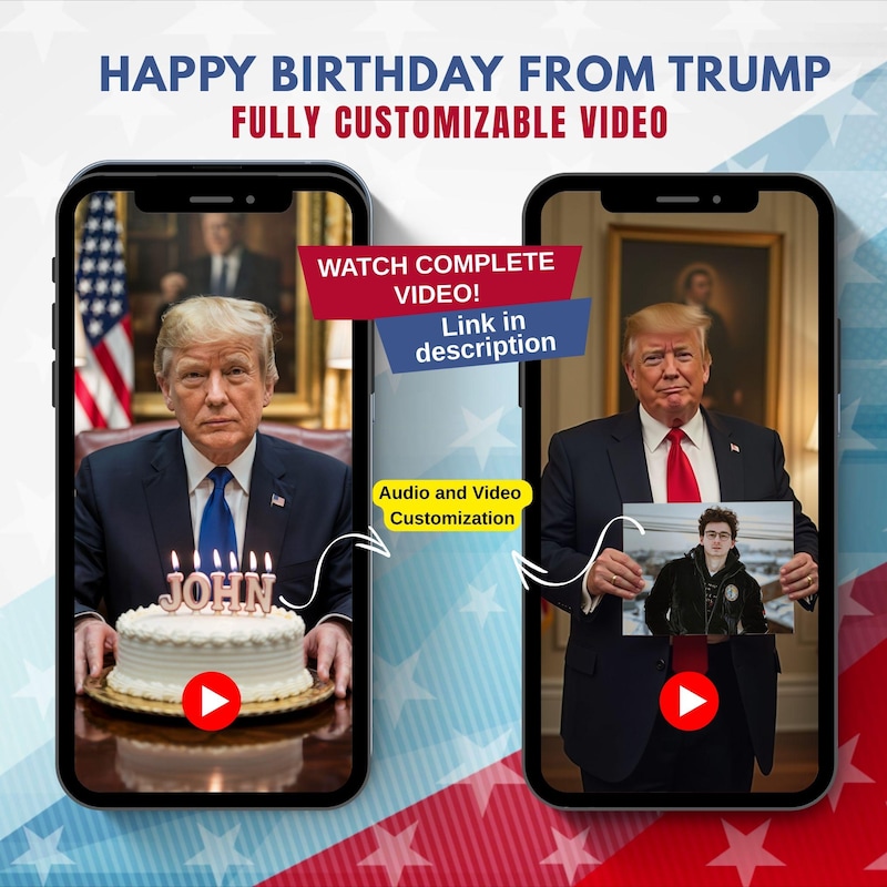 Personalized Donald Trump Birthday Card - Etsy