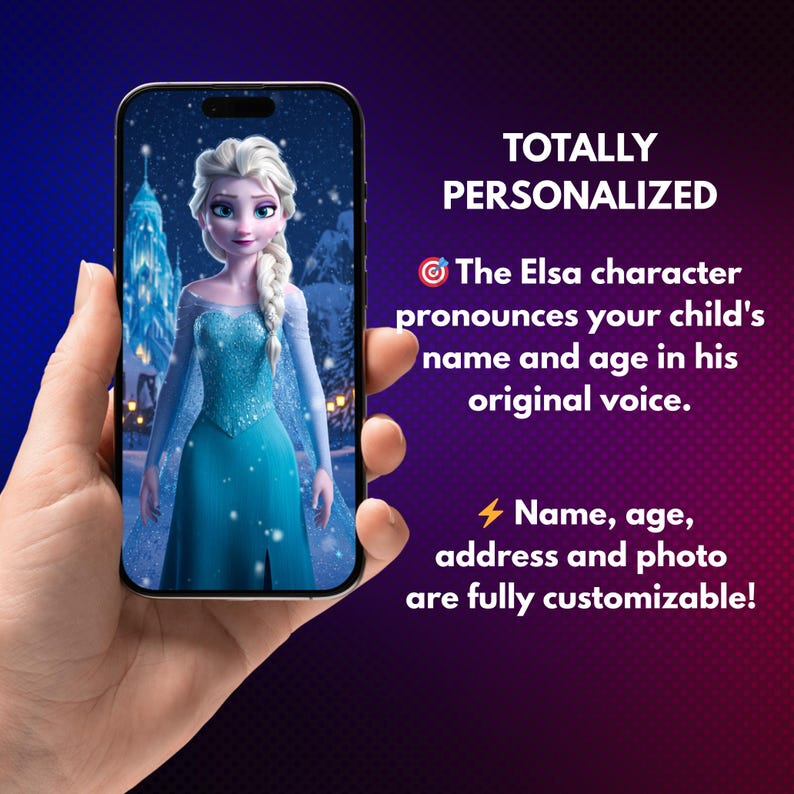 Elsa Talks! Frozen Birthday Video Invitation, Personalized Princess ...