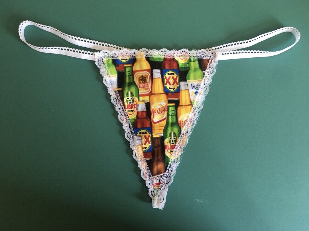 Womens BEER Bottles Cerveza Cinco De Mayo String Thong Lingerie ...