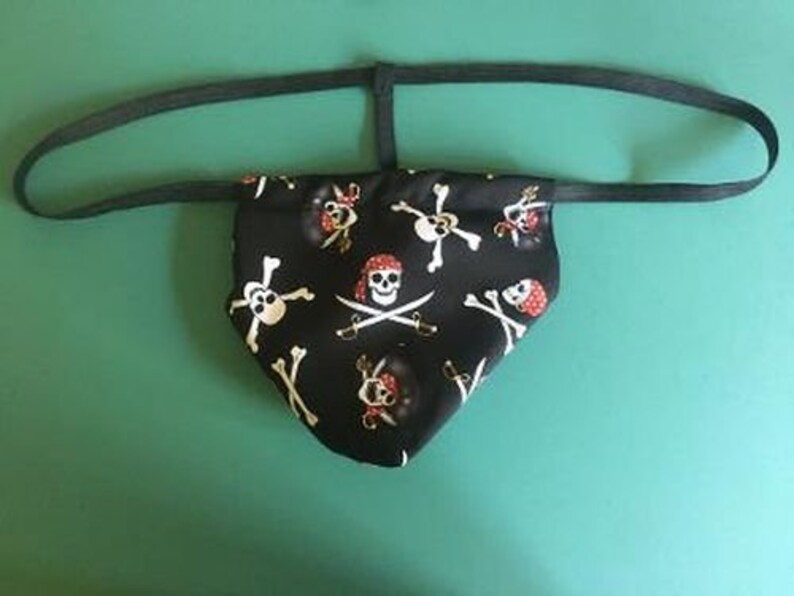 Mens PIRATE Halloween Costume Skulls Crossbones String Thong Male ...