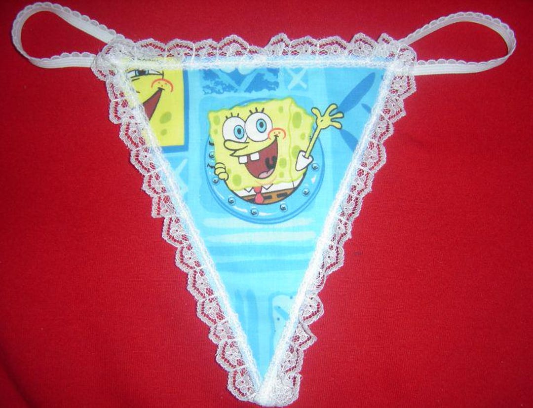Womens Spongebob Squarepants String Thong Panty Underwear Etsy