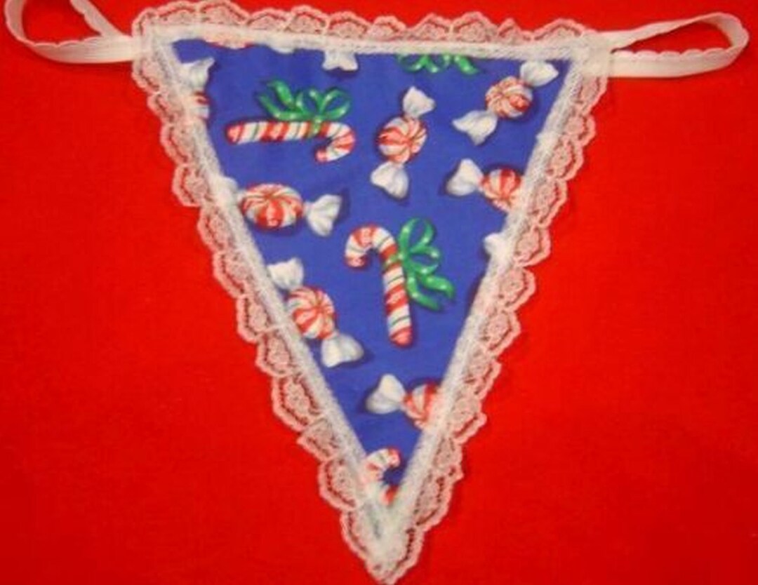 Womens CANDY CANE String Thong Lingerie Holiday Panty Underwear - Etsy
