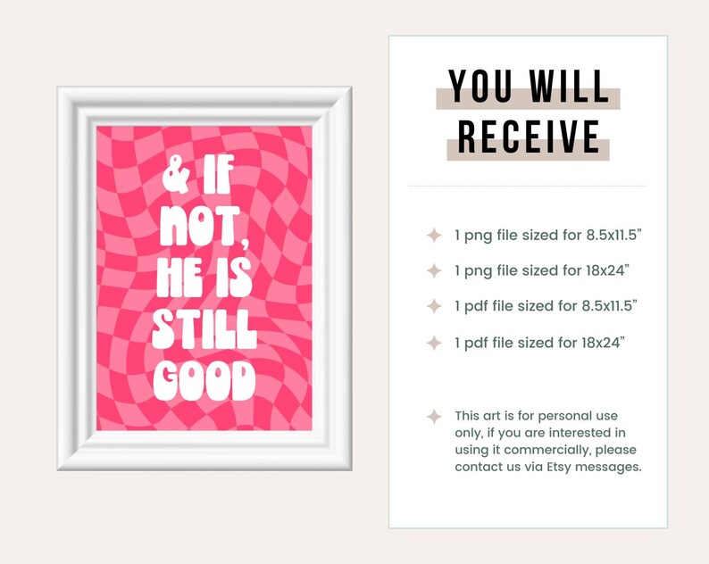 And If Not He is Still Good Printable Wall Art, Groovy Bible Verse ...